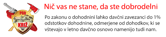 Dohodnina - Prostovoljno gasilsko društvo Križ